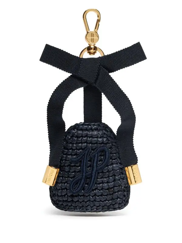 Patou Raffia Keychain - Blue