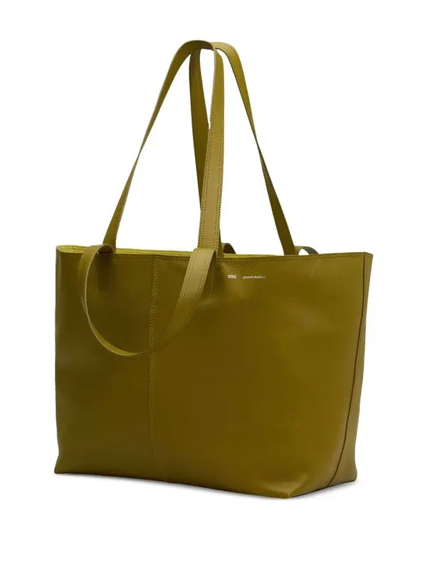 AMI Paris Leather Tote Bag