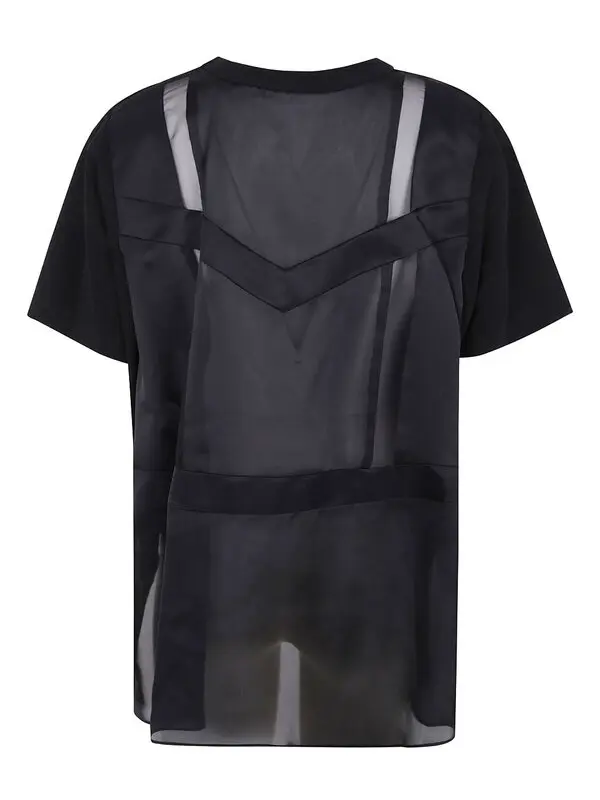 Sacai Jersey-style T-shirt - Black