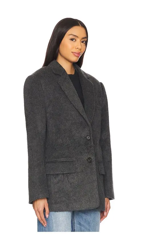 GRLFRND Wool Blend Blazer - Grey