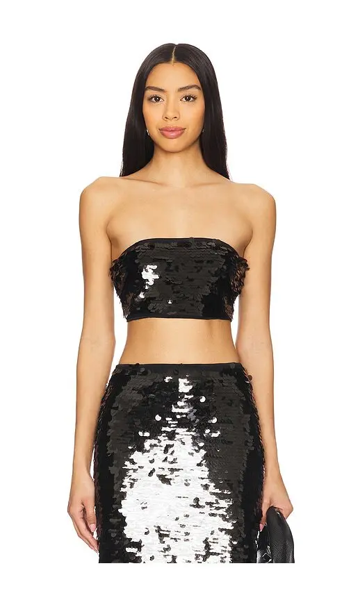 Superdown Sequined Tube Top