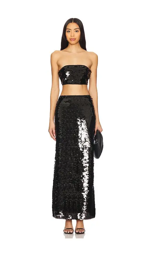 Superdown Sequin Maxi Skirt