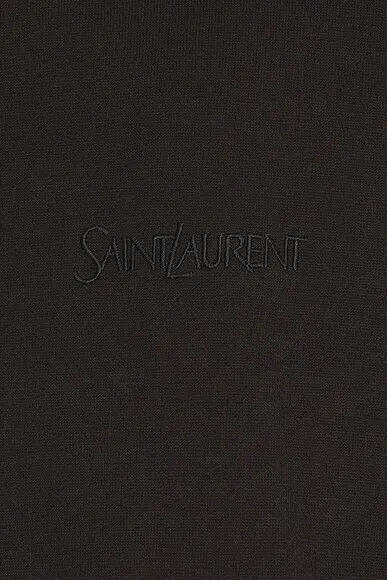 Saint Laurent Hooded Fleece Logo Hoodie