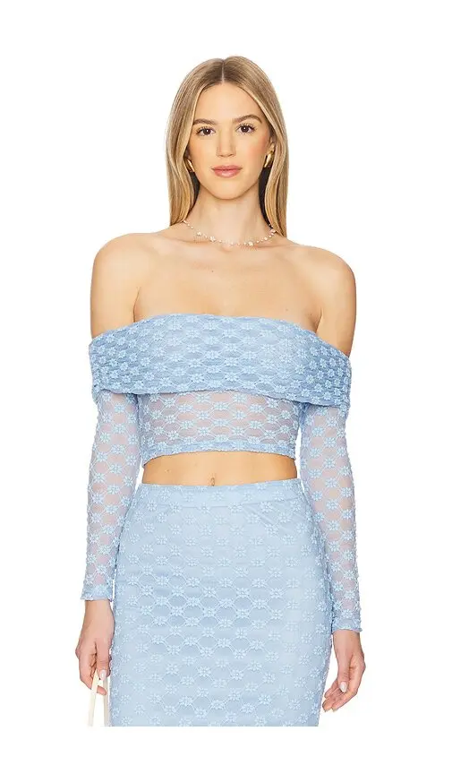Bardot Adoni Off-the-shoulder Top - Cornflower