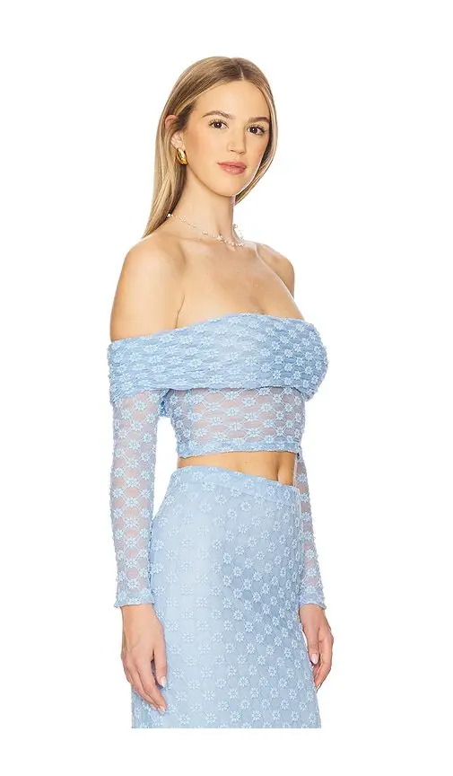 Bardot Adoni Off-the-shoulder Top - Cornflower