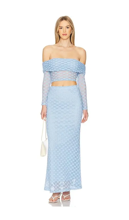 Bardot Adoni Off-the-shoulder Top - Cornflower