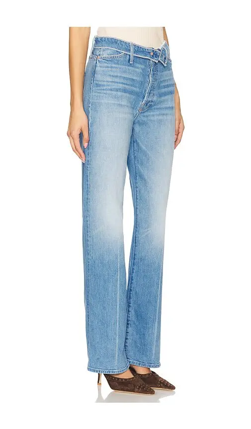 MOTHER The Foldover Dodger Sneak Jeans In Blue - No Offense  But...