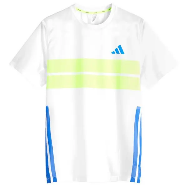 ADIDAS RUNNING Adidas Adizero Run T-shirt - White/lucid Lemon