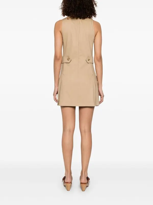 Chloé Lace-up Mini Dress - Brown