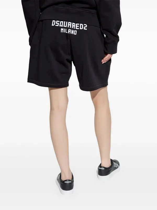 Dsquared2 Printed Track Shorts - Black