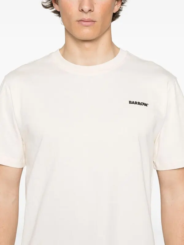 BARROW Logo-print T-shirt - Neutrals