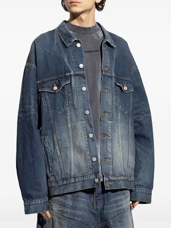 Balenciaga Tape Type-print Denim Jacket