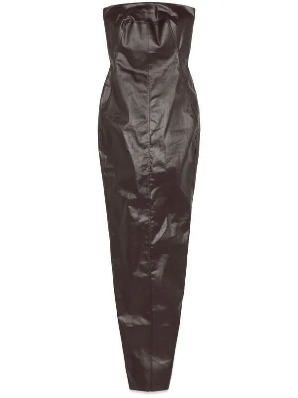 Rick Owens Bustier Gown - Brown
