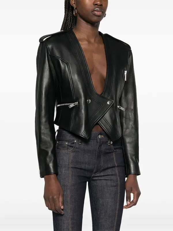 Burc Akyol Leather Biker Jacket