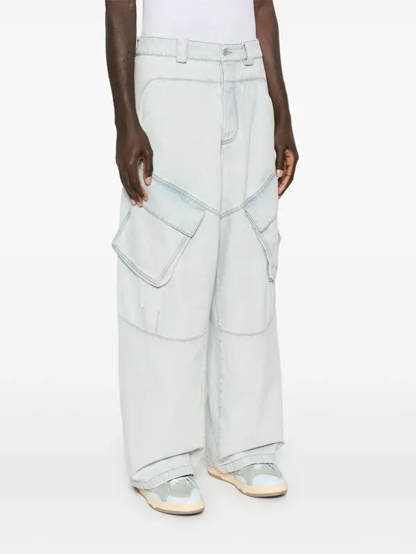 COUNTY OF MILAN Marcelo Burlon Wide Leg Cargo Jeans