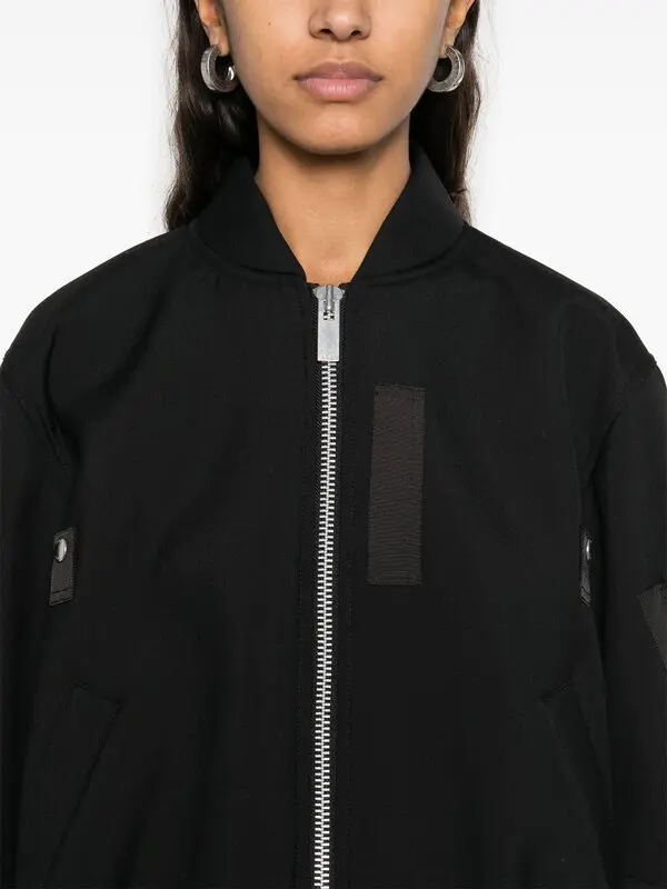 Sacai Invert-pleat Bomber Jacket - Black