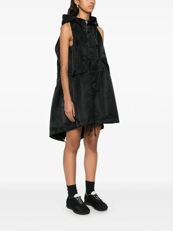 Sacai Hooded Dress - Black