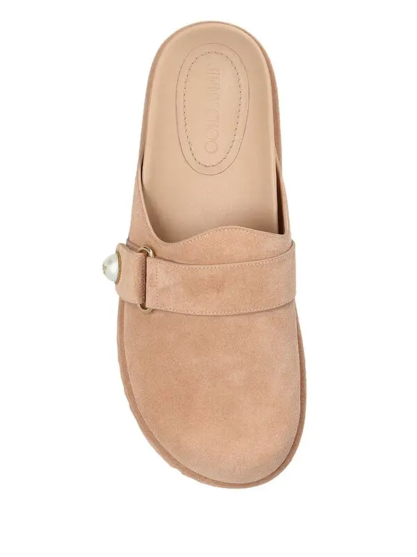 JIMMY CHOO Fayence Mules - Neutrals