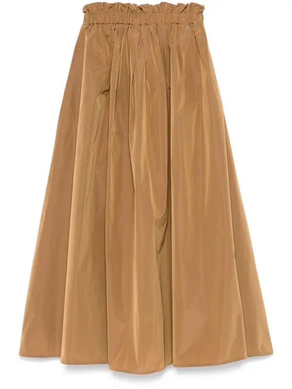 Herno Elasticated-waistband Maxi Skirt - Brown