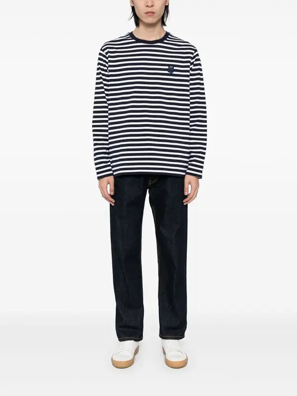 Maison Kitsuné Bold Fox Head Patch Regular Marin T-shirt - Blue