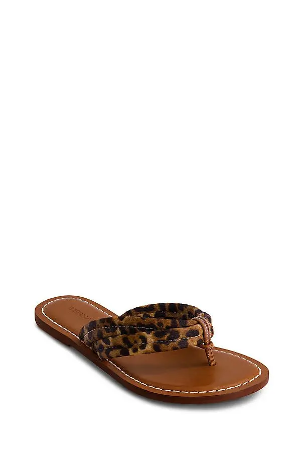 Bernardo Miami Calf-hair Thong Sandals - Brown Pattern