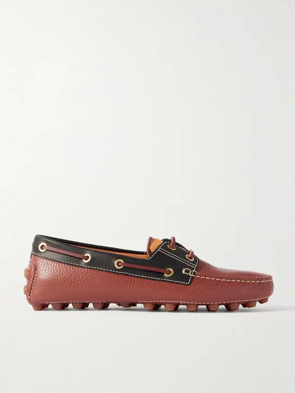 TOD'S Gommino Two-tone Leather Loafers - Brown