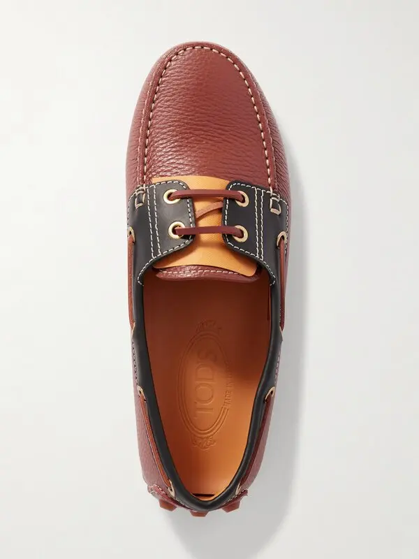 TOD'S Gommino Two-tone Leather Loafers - Brown