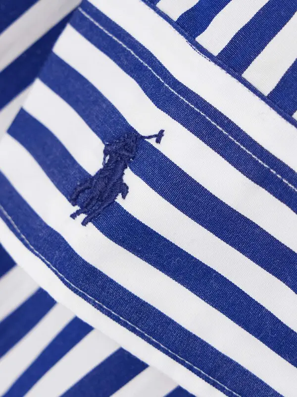 Polo Ralph Lauren Embroidered Striped Cotton-poplin Shirt