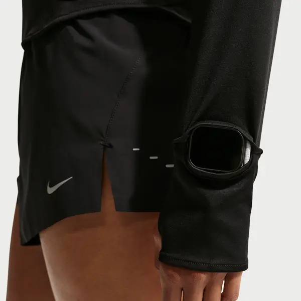Nike Swift Dri-fit Uv 1/4-zip Running Top - Black