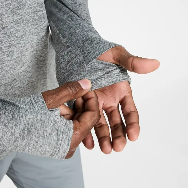 Nike Stride Dri-fit 1/2-zip Running Mid Layer - Grey