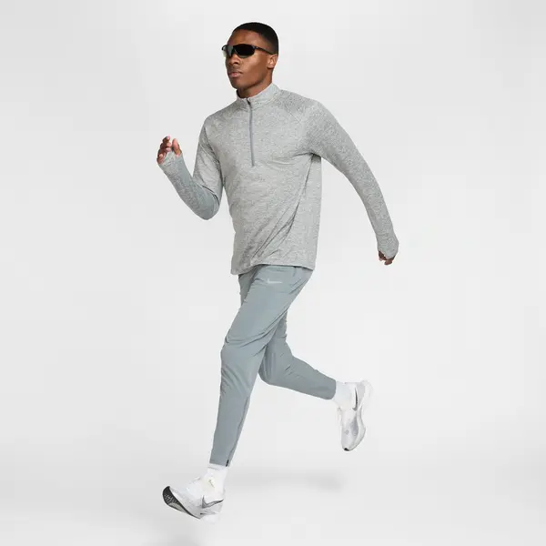 Nike Stride Dri-fit 1/2-zip Running Mid Layer - Grey