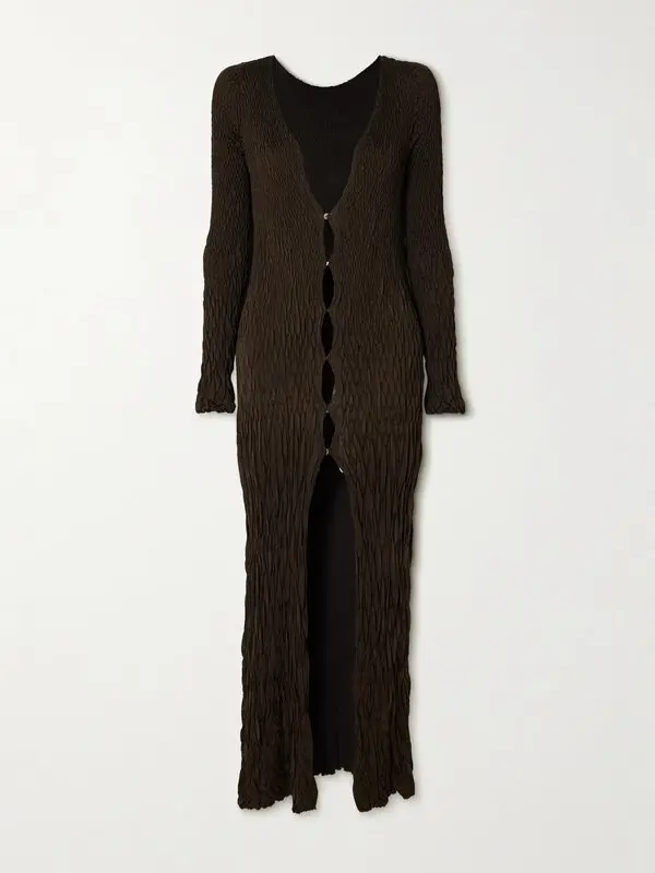 MAYGEL CORONEL Meteora Textured Maxi Dress - Brown