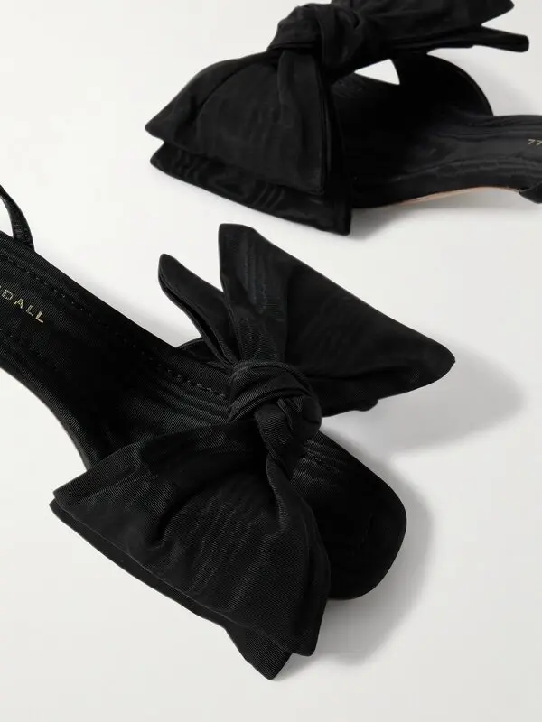 LOEFFLER RANDALL Carmen Moire Sandals With Bow Detailing - Black