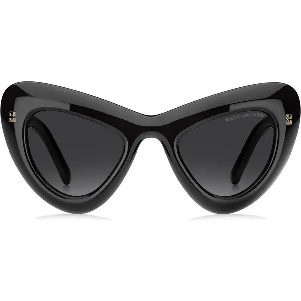 Marc Jacobs 48mm Gradient Cat Eye Sunglasses - Crystal Black/ Dark Grey Sf
