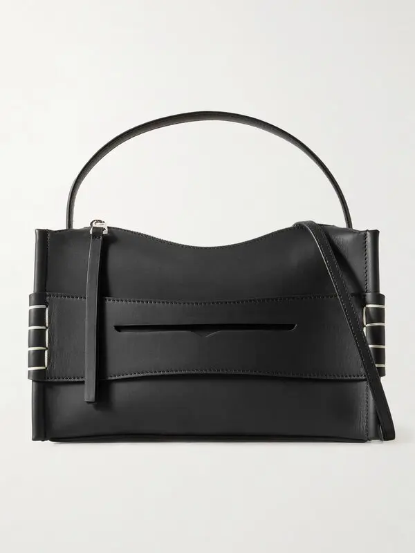 JW Anderson Loafer Leather Shoulder Bag - Black