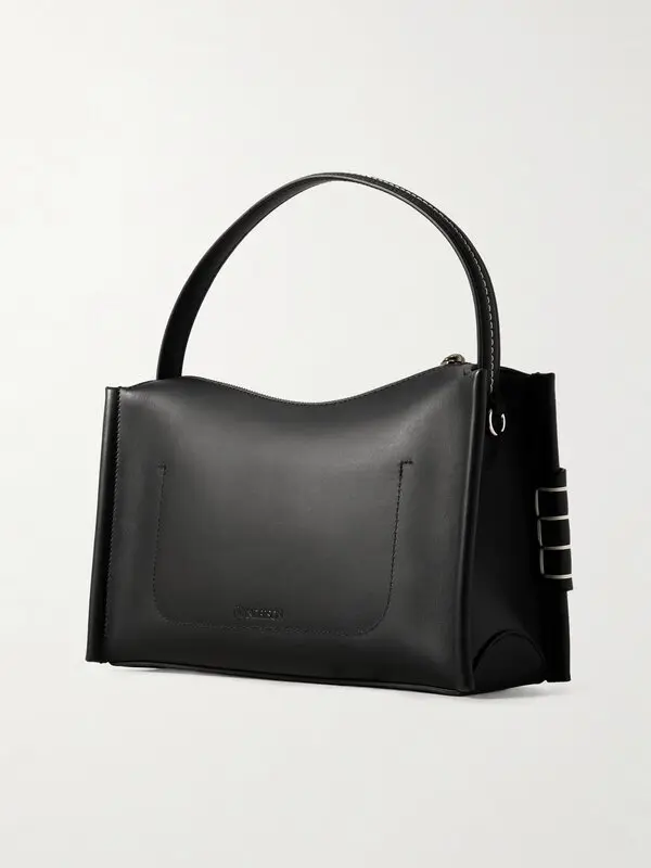 JW Anderson Loafer Leather Shoulder Bag - Black