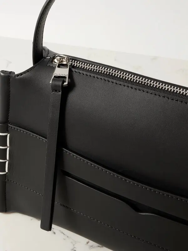 JW Anderson Loafer Leather Shoulder Bag - Black