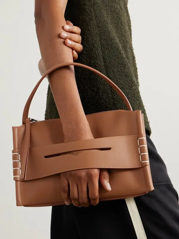 JW Anderson Loafer Leather Shoulder Bag - Brown