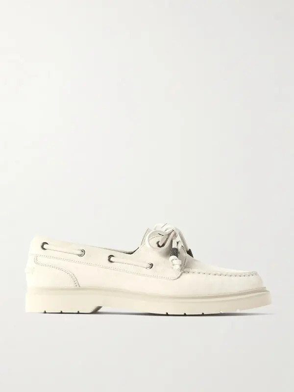Brunello Cucinelli Bead-embellished Loafers - Neutrals