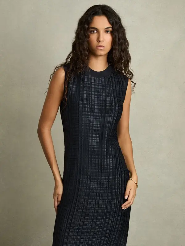 REISS Jules Pleated Midi Dress