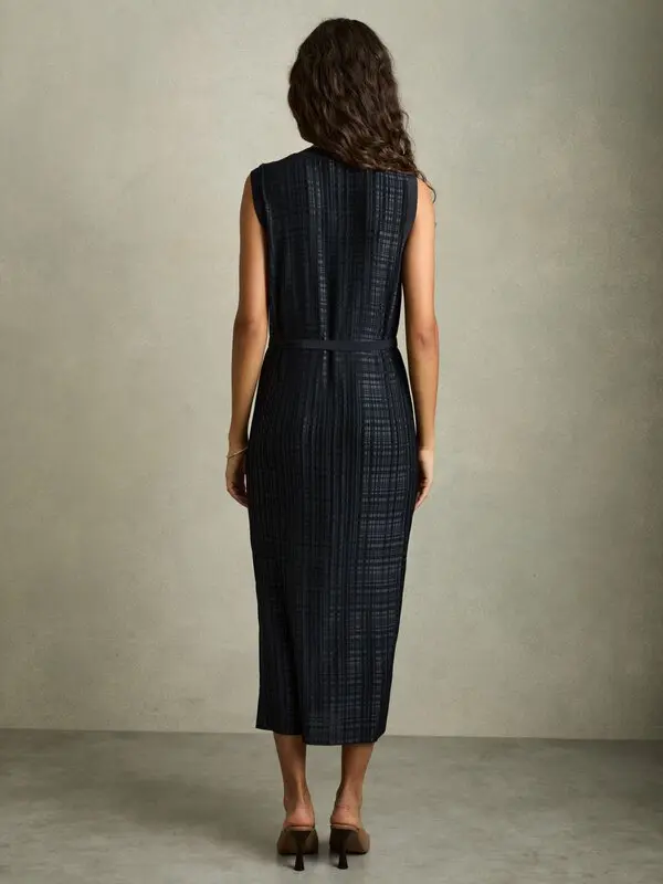 REISS Jules Pleated Midi Dress