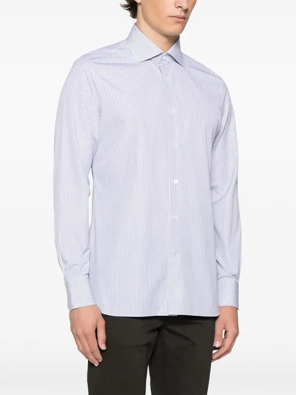 Zegna Striped Shirt - Blue