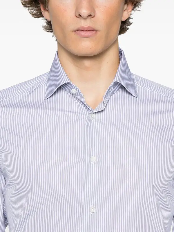 Zegna Striped Shirt - Blue