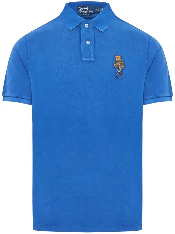 Polo Ralph Lauren Embroidered-logo Polo Shirt - Blue