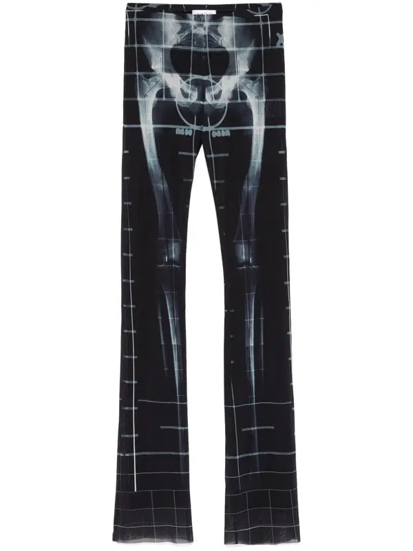 JEAN PAUL GAULTIER Squeletor Flared Trousers - Black