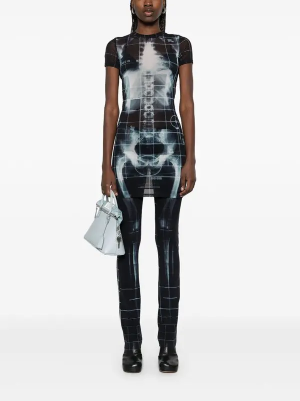 JEAN PAUL GAULTIER Squeletor Flared Trousers - Black