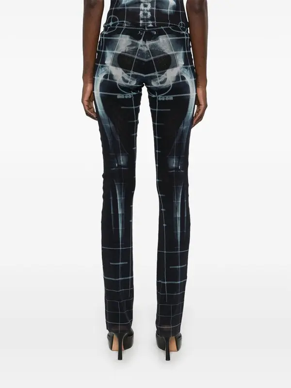 JEAN PAUL GAULTIER Squeletor Flared Trousers - Black
