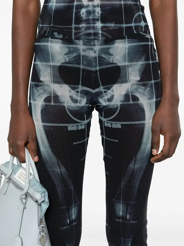 JEAN PAUL GAULTIER Squeletor Flared Trousers - Black