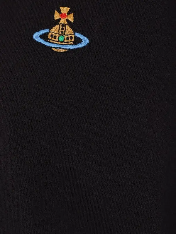 VIVIENNE WESTWOOD Orb-embroidered T-shirt - Black