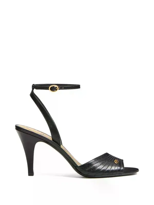 Valentino Garavani Ladycrush Kidskin 85mm Heeled Sandals - Black